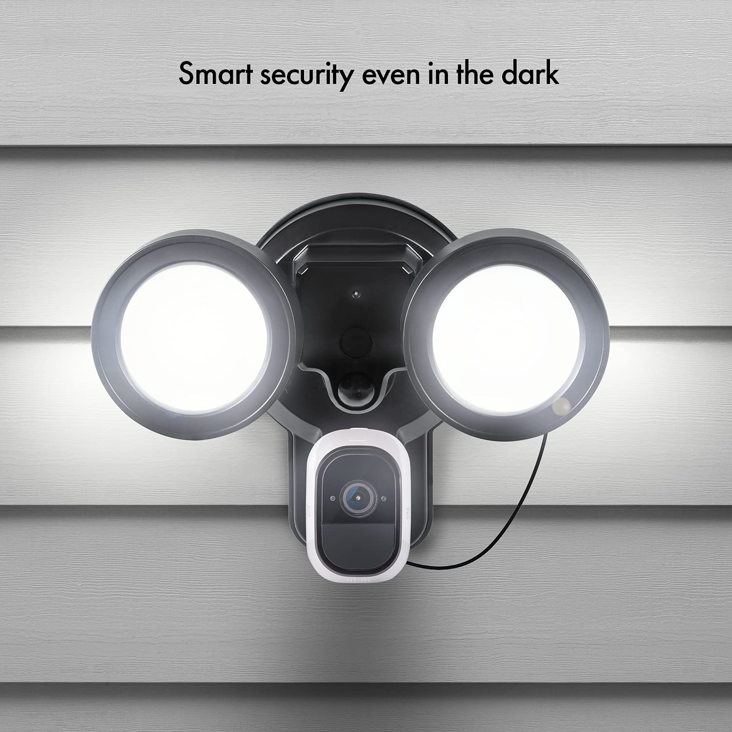 Wasserstein 3-in-1 Wired Floodlight, Charger and Mount Compatible with Arlo Pro & Arlo Pro 2 Only - 2000 Lumens Powerful Floodlight (Black) (Arlo Pro/Pro 2 NOT Included)