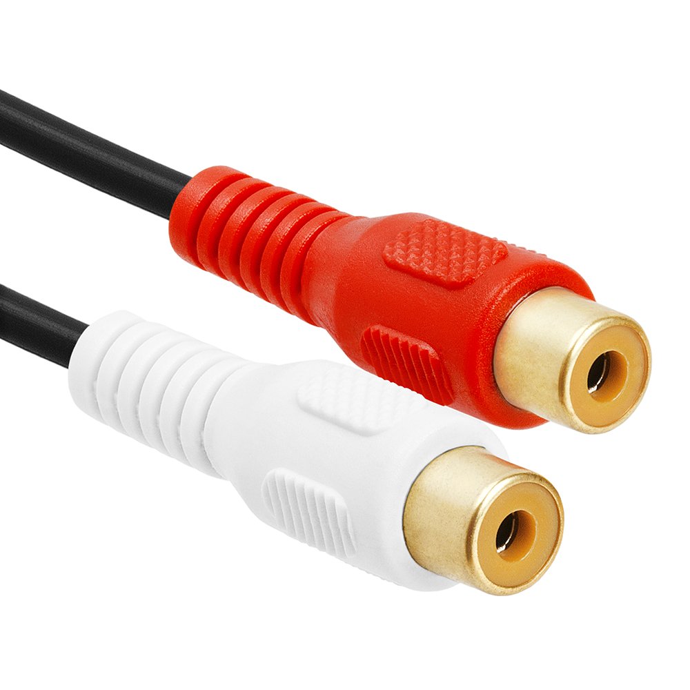 Cmple - 3.5mm Mini Plug to 2 RCA Jack Gold Plated Y Adapter, 3.5mm Male to 2 RCA Female Jack Stereo Audio Cable, 3.5mm S