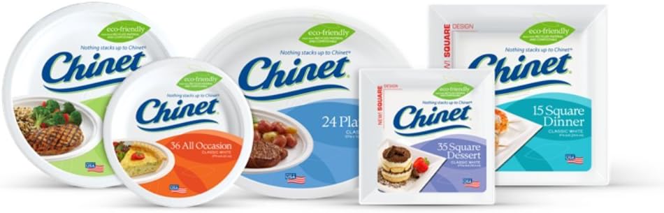 Chinet Premium Paper Platters, 10 Inch