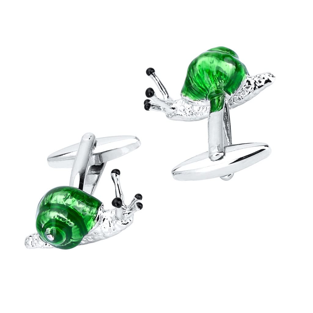 Fashion Snail Shaped Cufflinks French Shirt Sleeve Cufflinks Garment Accessories (Color : A, Size : One Size) (A One Size)