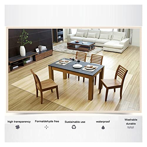 Clear PVC Desk Chair Mat PVC Transparent Runner Mat for Kitchen Dining Room,2.0mm Thick,Hardwood Floors Protection Pad for Cycling Bike/Table/Desk/Chairs,40/50/60/70/80/90/100/120/140cm wide for Offic