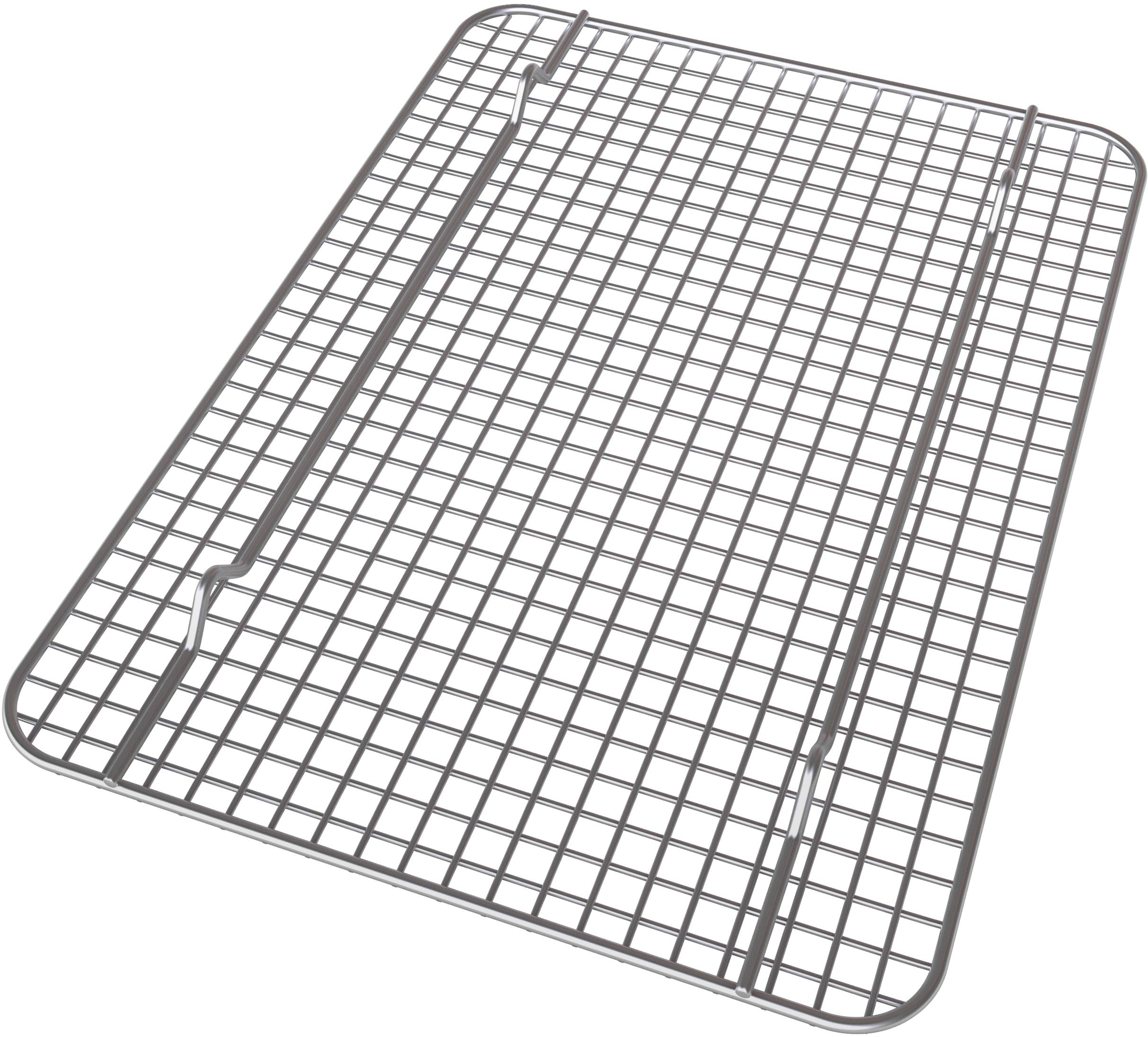 Hamilton Housewares Stainless Steel Cooling Rack - Heavy Duty and Oven Safe, Good for Cooling, Baking and Roasting - Perfect for Cookies, Cakes & More - Fits Perfectly in Quarter Sheet Pan(8.5" x 12")