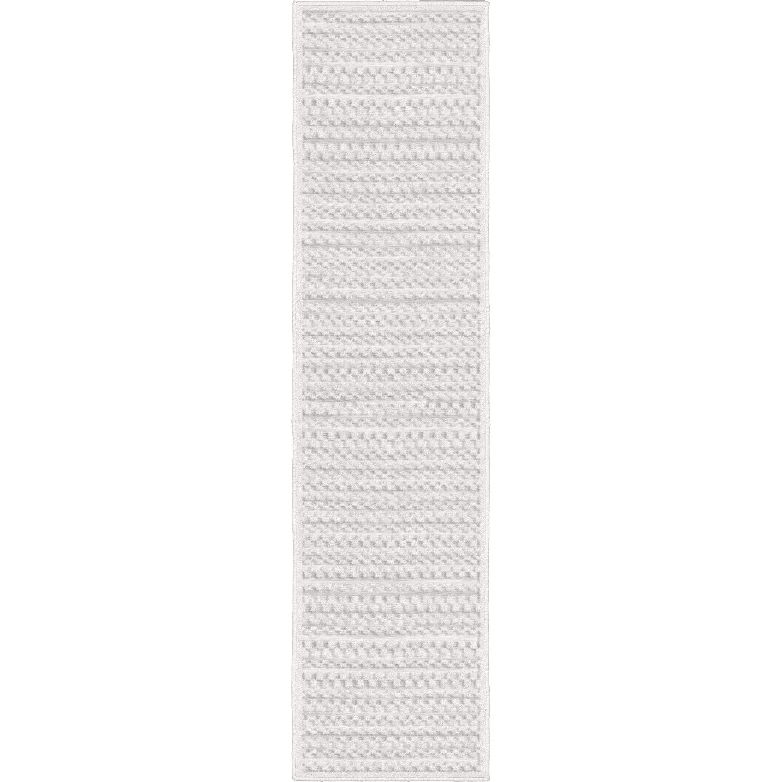 My Texas House Quail Hallow Rug - 1'11" X 7'6" Runner In Natural, High-Low, Geometric Design, Indoor Outdoor Patio And Home Decor