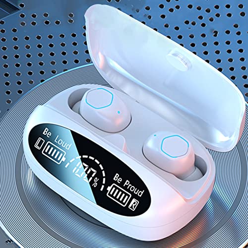 Hot6sl TWS Bluetooth Earbuds, Bluetooth 5.2 Earbuds eadset Wireless Sports Touches Waterproof Super Long Battery Life Music Binaural Subwoofer Earplugs