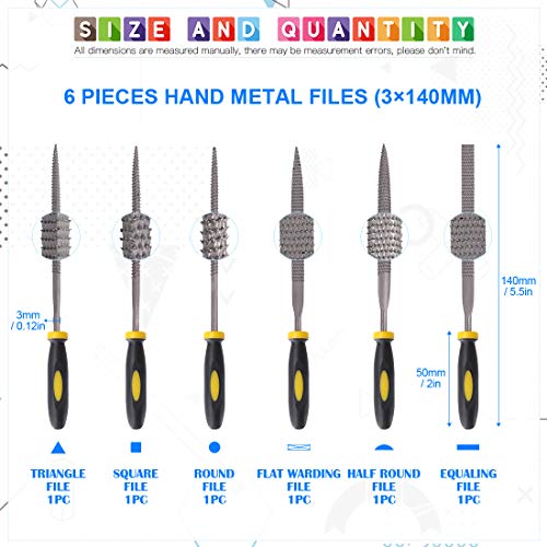 Glarks 18Pcs Assorted Wood Rasp Set Include 12Pcs Mini Hand Metal Files, A Brush and Storage Box with 4Pcs Sandpaper for Fixing Jewelers Diamond Wood Carving Craft