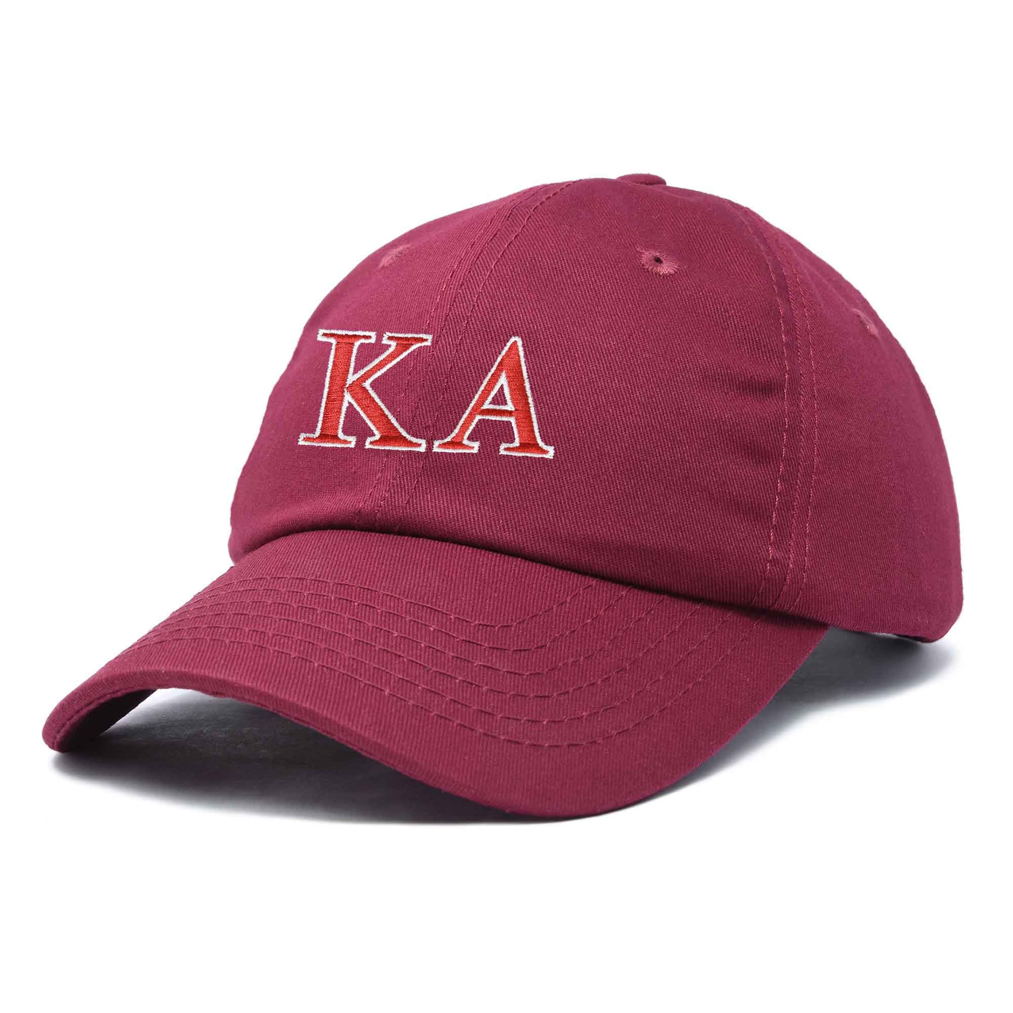DALIX Kappa Alpha Order Fraternity Greek Letters Ball Cap Embroidered Hat in Maroon