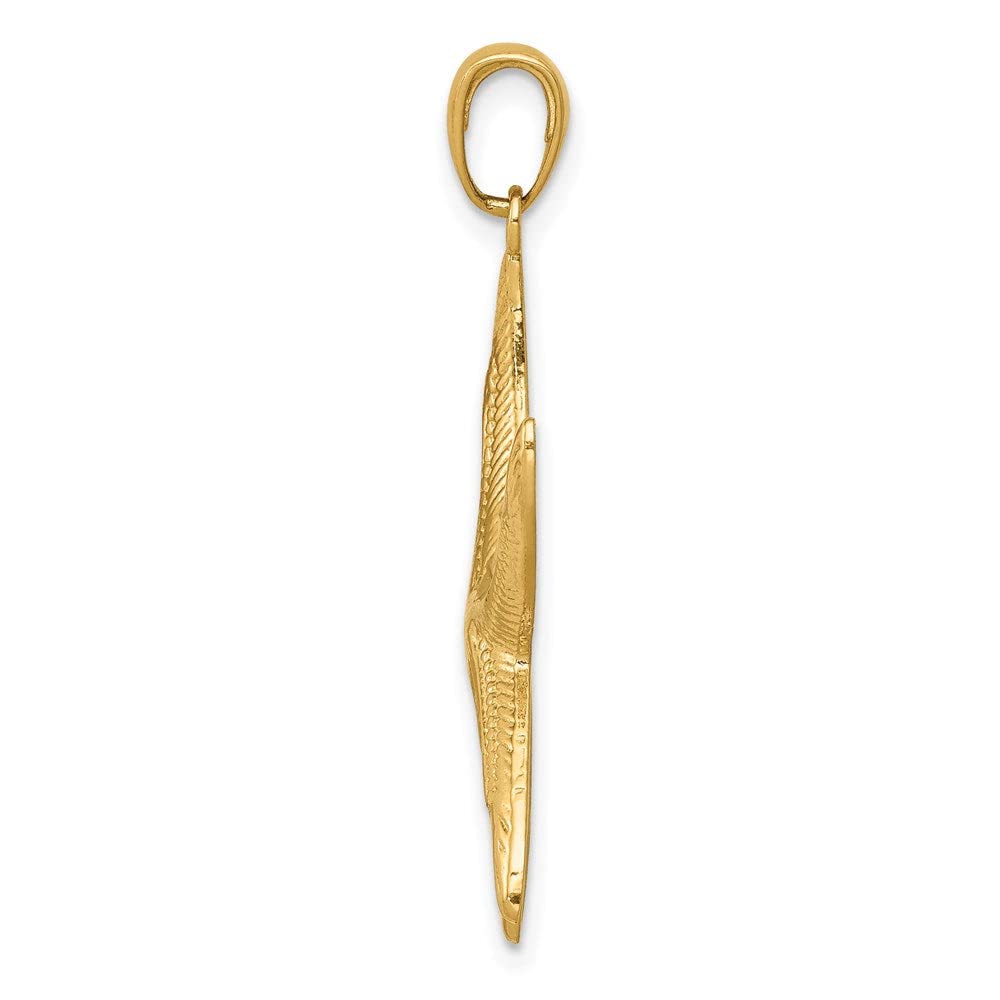 Extel Large 14k Gold Diamond-cut Starfish Pendant