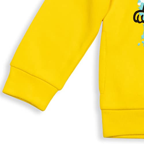 SpongeBob SquarePants Little Boys Fleece Fashion Pullover Hoodie Yellow 4