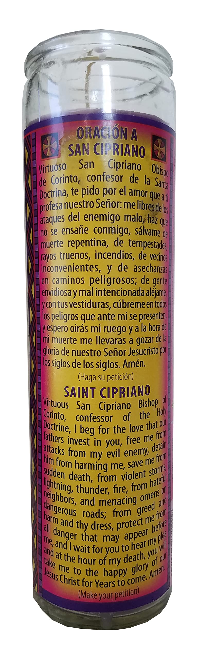 Staci19 San Cipriano Purple Pillar Candle