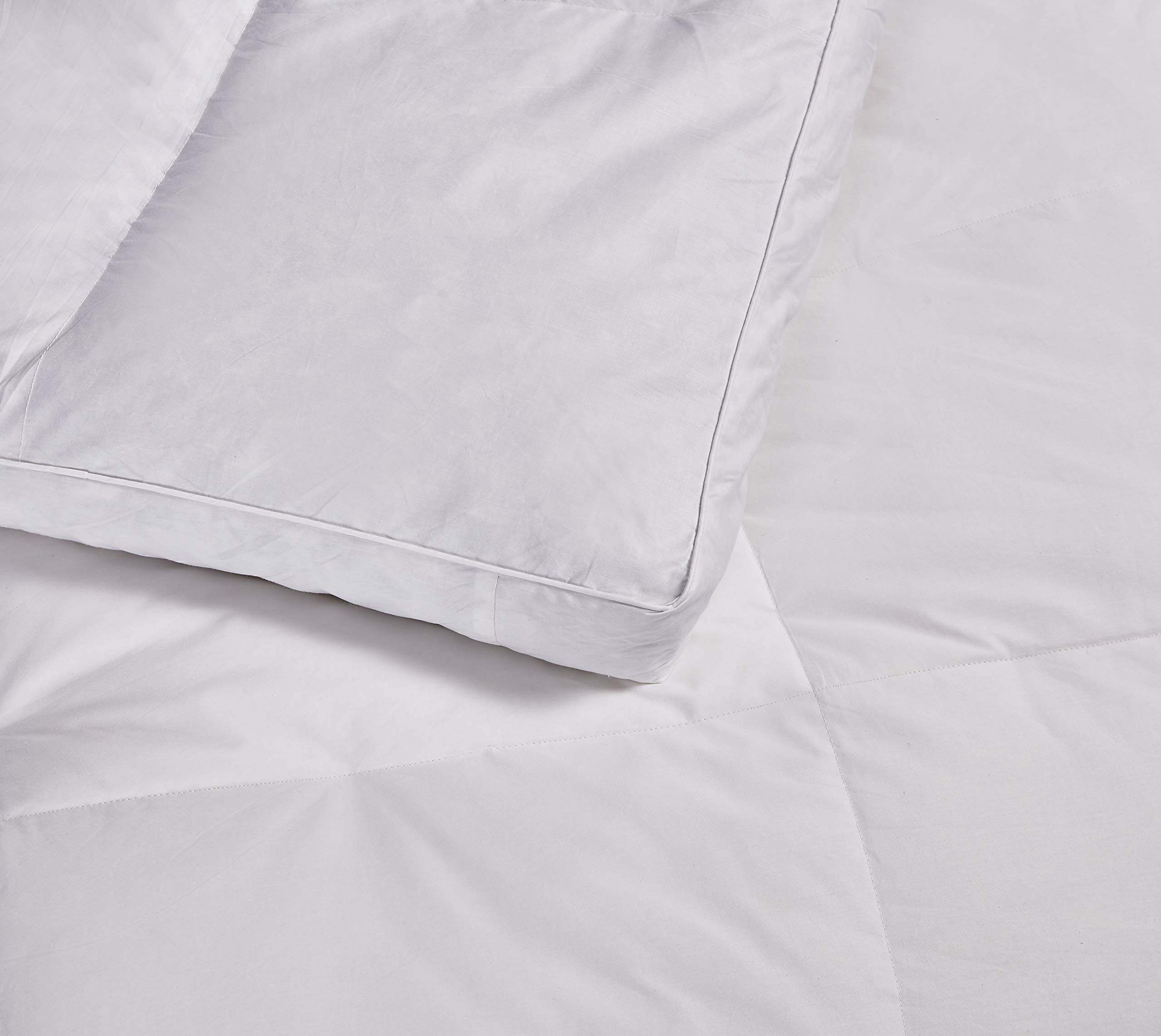 Kathy Ireland Pillowtop Mattress Topper King Size, 3-inch Overfilled White Down Feather Mattress Pad 233 Thread Count 100% Cotton Cover Featherbed - 78" x 80"