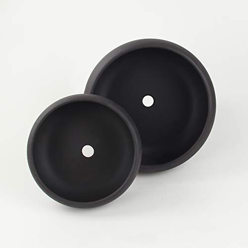 Happy Bonsai 2 pc 6" + 8" Unglazed Round Ceramic Succulent Planter Pot Set