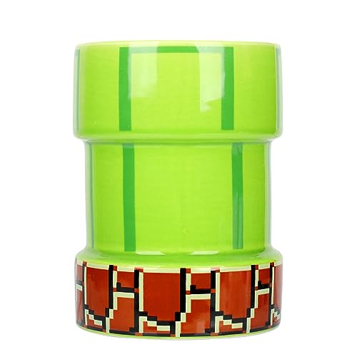 Kriymd Gamer Pipe Ceramic Tea Coffee Cup Mug Collectible 15 Oz Ounces (Warp Pipe Mug) Kid Birthday Party Gift