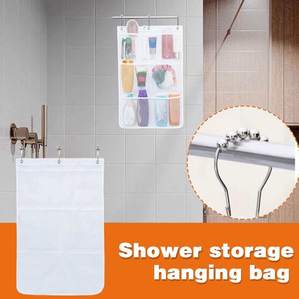 HFLWYWD Shower Organizer,7 Pockets Hanging Shower Organizer with Quick Drying Mesh,Portable Space Saving Shower Caddy Hanging,Bathroom Organizer to Hold Soap, Shampoo (1pcs)