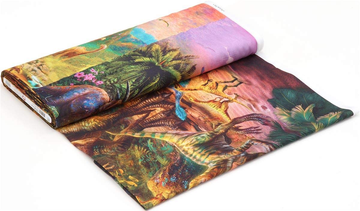 Kaufman Picture This 35" Panel Dinosaurs Wild, Fabric