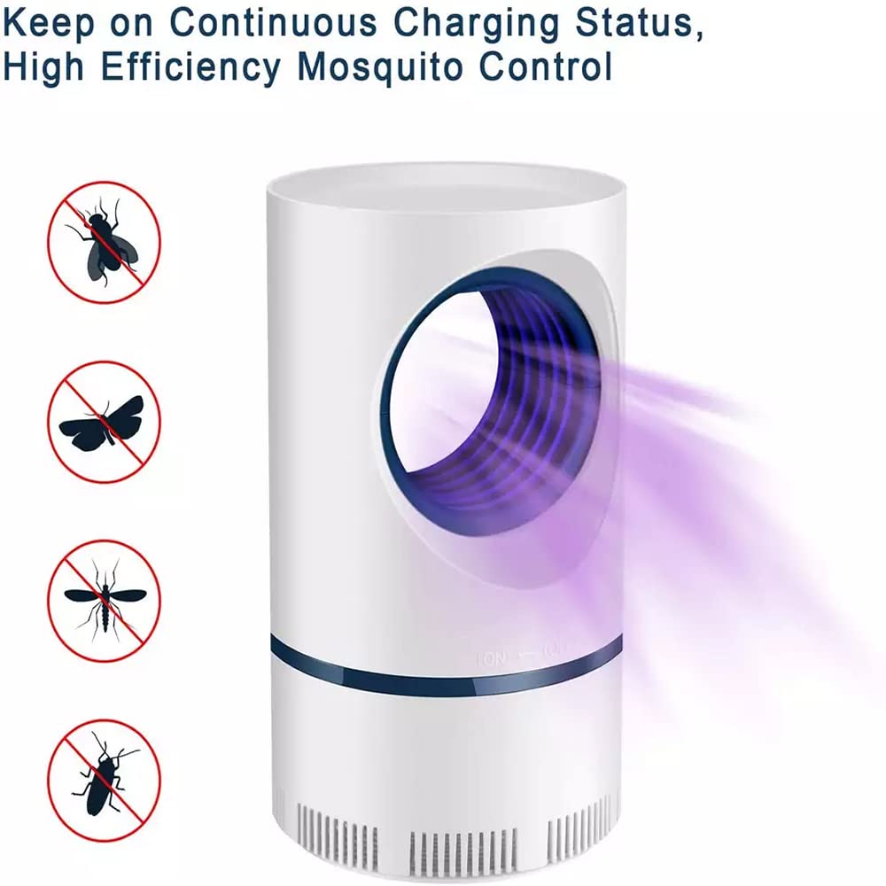 Electric Mosquito & Fly Killer, Mosquito Killer Trap, Bug Zapper, Child Safe, White, Mosquito Trap Outdoor and Indoor, Patio (White)