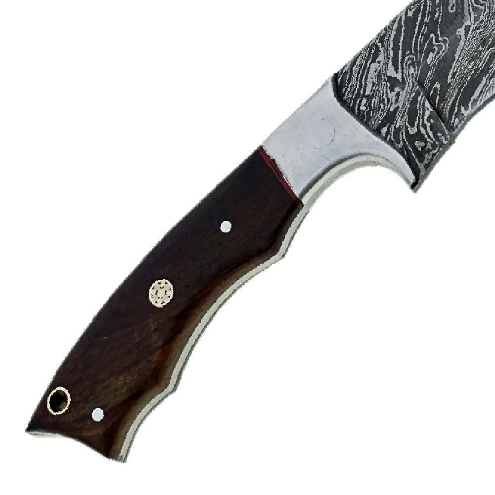 Custom Handmade Damascus Steel Hunting Knife/Skinning Knife SS-17454 (Rose Wood) (Rose Wood)
