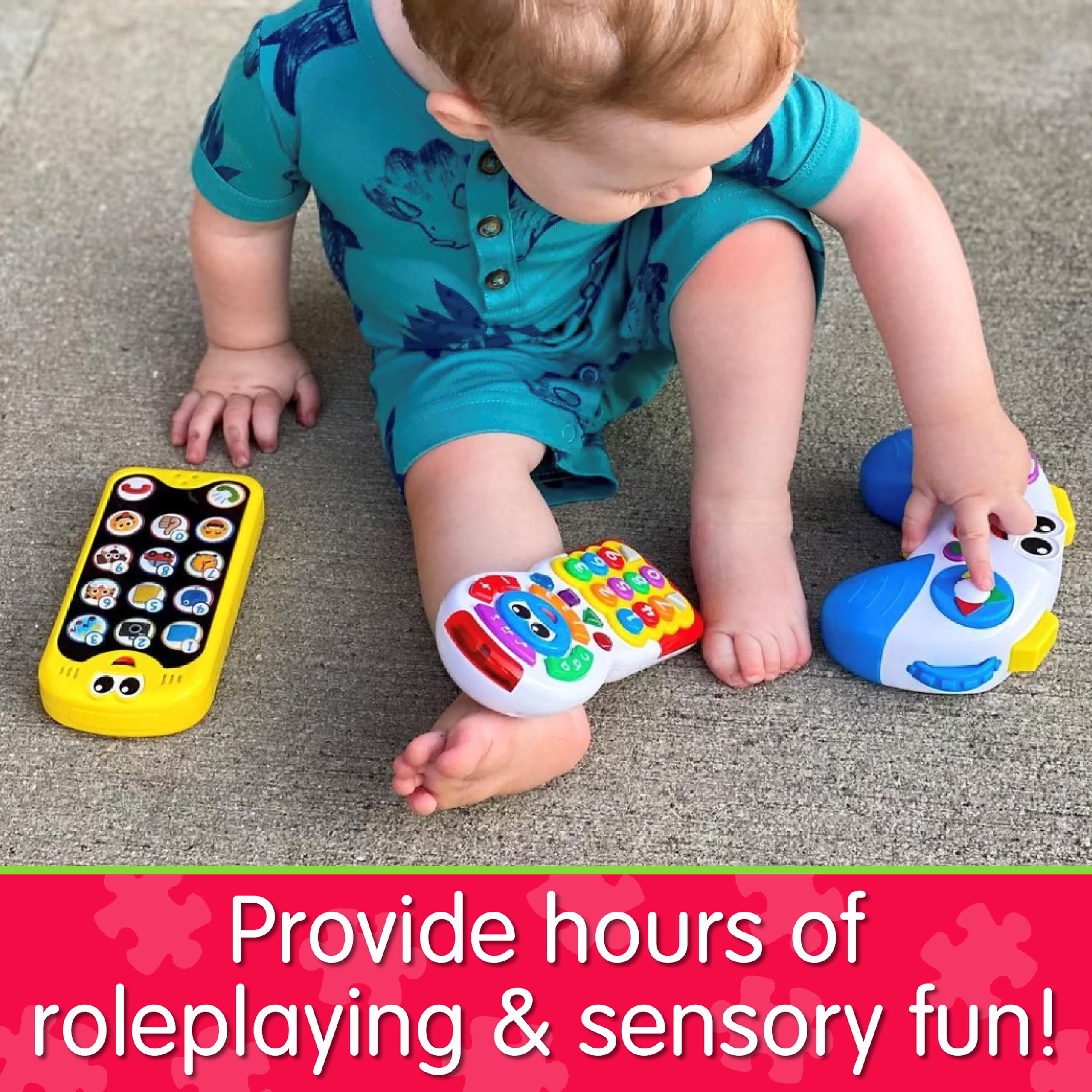 The Learning Journey Early Learning - On The Go Activity Set (3 Pack) Phone, Remote, and Controller - Baby Remote Control Toy for Boys & Girls Ages 3 Months and Up - Award Winning Toys