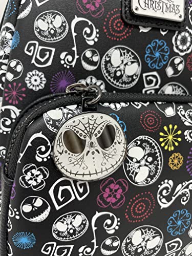 Loungefly Disney NBC Sugar Skull Jack Skellington Glow in the Dark AOP