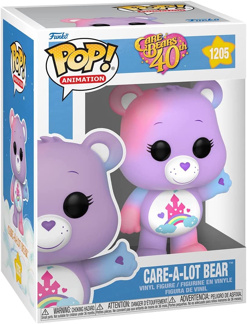Funko POP! Animation: Care Bears 40th Anniversary - Care-A-Lot Bear Common Bundled with a Byron's Attic Pop Protector
