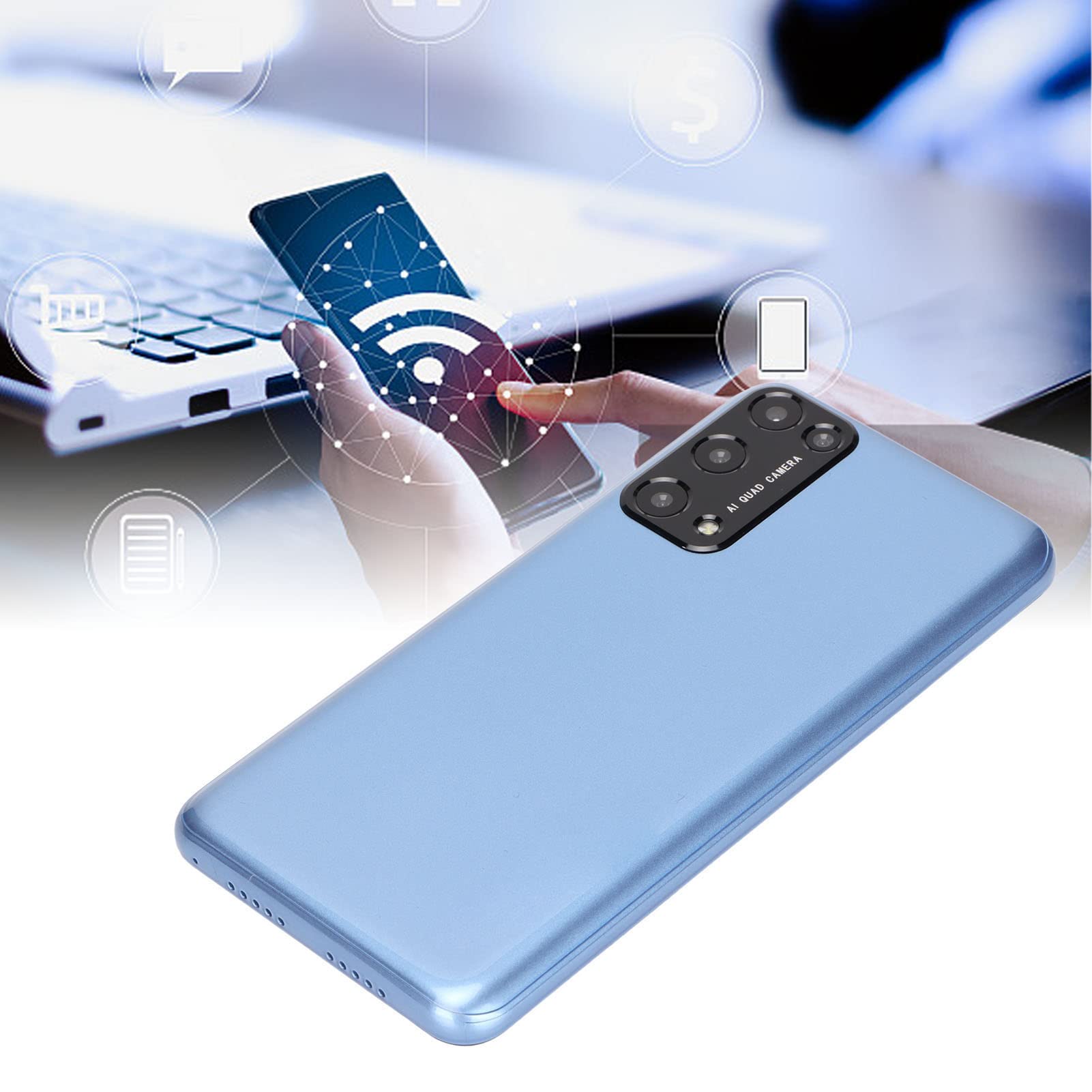 Diyeeni Rino8 Pro Smartphone, 5.45 Inch HD Screen 512MB 4GB, Powerful Processor, Dual Cards Dual Standby, High Definition Cameras, for Android 4.4.2 (Blue)