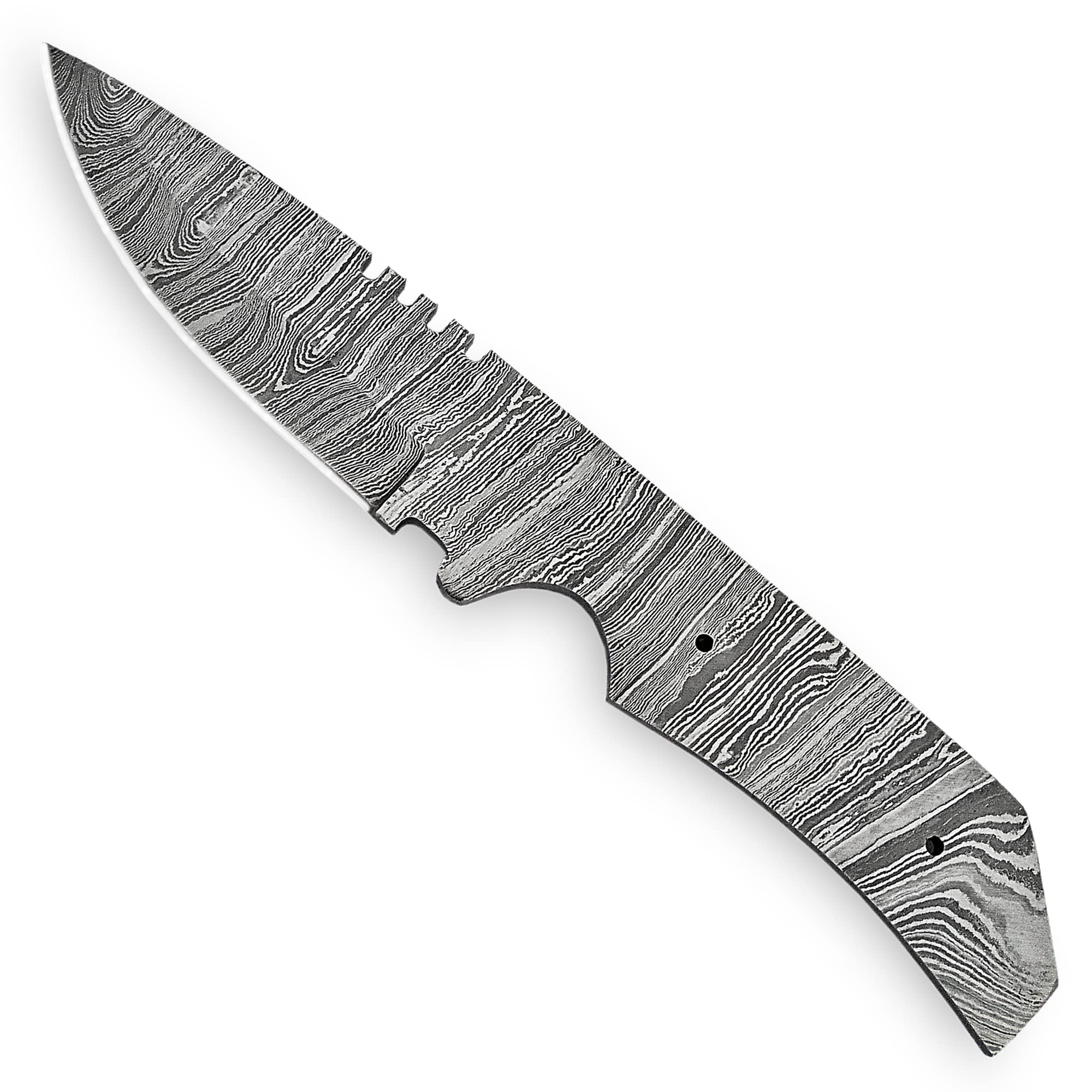 ColdLand | 8" Custom Made Damascus Steel Blank Blade for Skinner Knife Making Supplies TB08