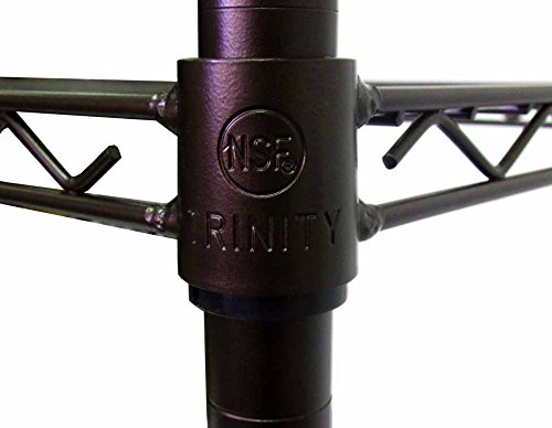 TRINITY 4-Tier NSF Wire Shelving Rack, 36 by 14 by 54-Inch, Bronze