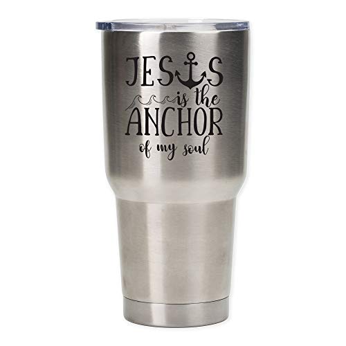 Elanze Designs Jesus is the Anchor of My Soul Stainless Steel 30 oz Travel Mug with Lid
