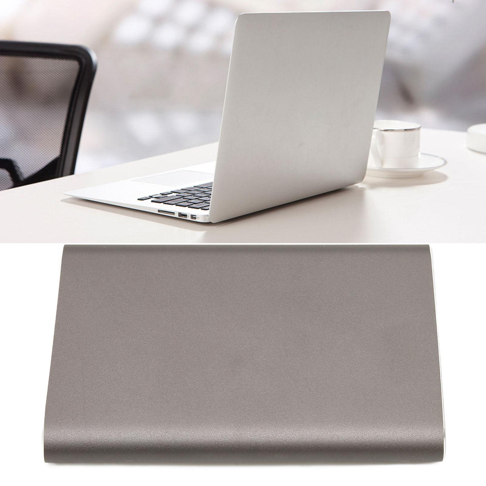GOWENIC External Hard Drive, USB 3.0 CNC Processing Portable External Hard Drive Compatible for Win and OS X Dual Systems, for Mobile Phones Computers TVs(Silver Gray 1TB)