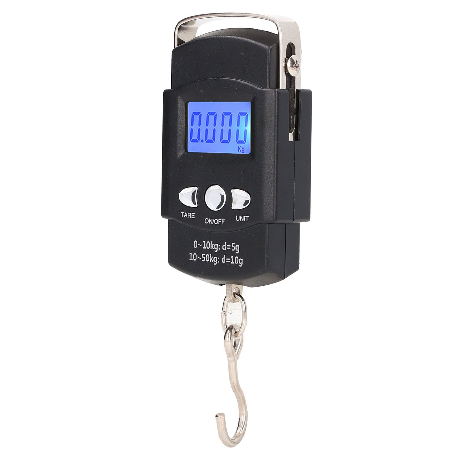 Electronic Hook Scale LCD Fishing Scale Electronic Hanging Hook Scale Digital Hanging Fishing 50kg with 1meter Concealed Tape Measure