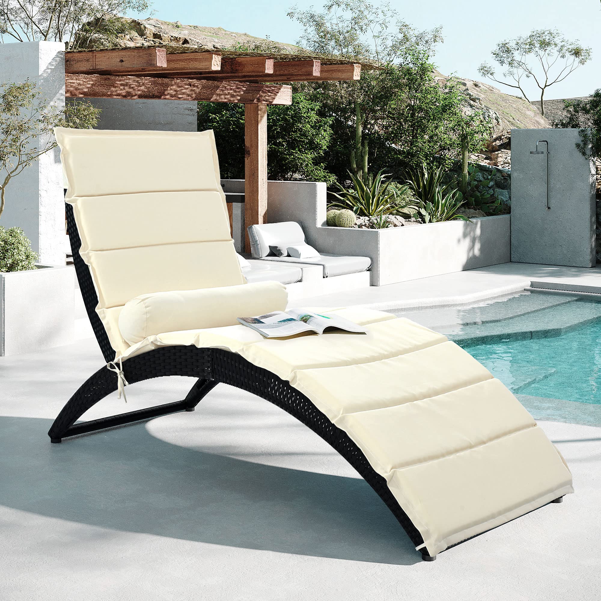 Catalina Creations WF285121AAA Lounge Chairs, Beige