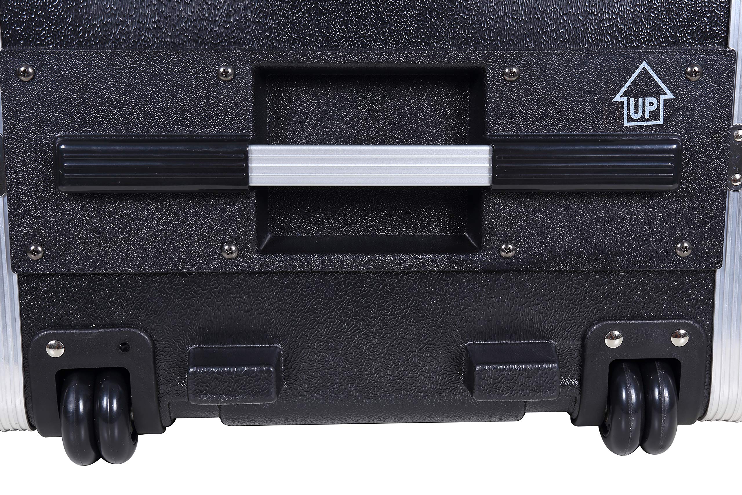 Crossrock Stackable Rack Case with Wheels, Strong Molded with Heavy Duty Hardware, 19.25β Depth, 5U-Standard (CRA8606UW)
