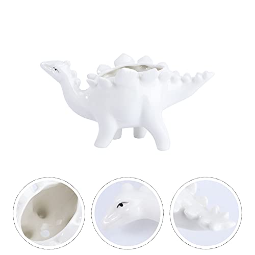 Happyyami Dinosaur Ceramic Flower Pot Ceramic Planter Succulent Planter Decorative Planter Indoor pots for Plants planters for Indoor Plants Succulents Cartoon Plant Pot Cactus Planter Juicy