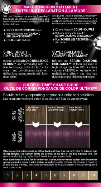 Schwarzkopf Color Ultime Hair Color Cream, 4.33 Ultra Deep Violet