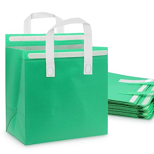 SDQCLIIF insulated take out bags,restaurant takeaways bags with sturdy Self-adhesive stickers and handles,ideal for uber eats,Cold or hot Food Delivery,Restaurant takeaways,Picnic party