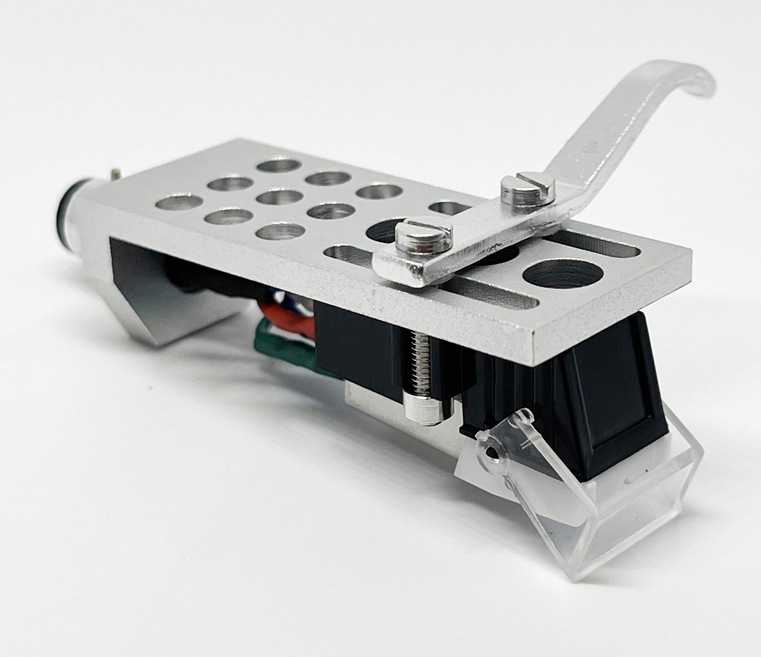 Cartridge and Stylus, Conical needle and Silver Headshell with mounting bolts for Technics SL-1200, SL-1210, SL-1600, SL-1610, SL-1700, SL-235, SL-23A, SL-B2