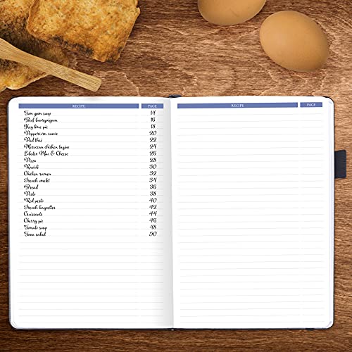 Legend Recipe Book β Blank Family Cookbook to Write In Your Own Recipes β Empty Cooking Journal β Personalized Cooking Notebook, Hardcover, A5, 58 Recipes In Total (Mystic Gray)