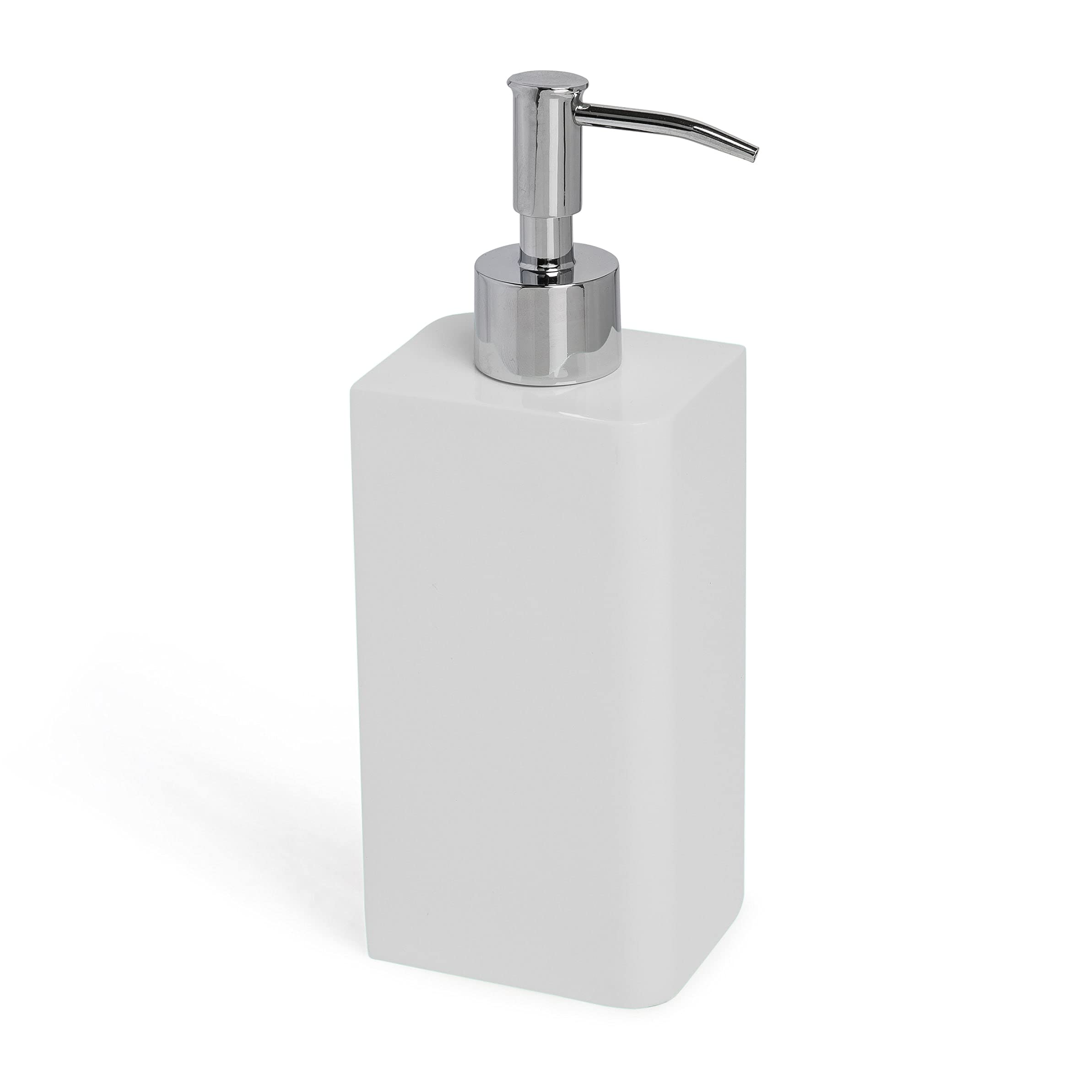 Kassatex Lacca White Open-Top Plastic Trash Basket