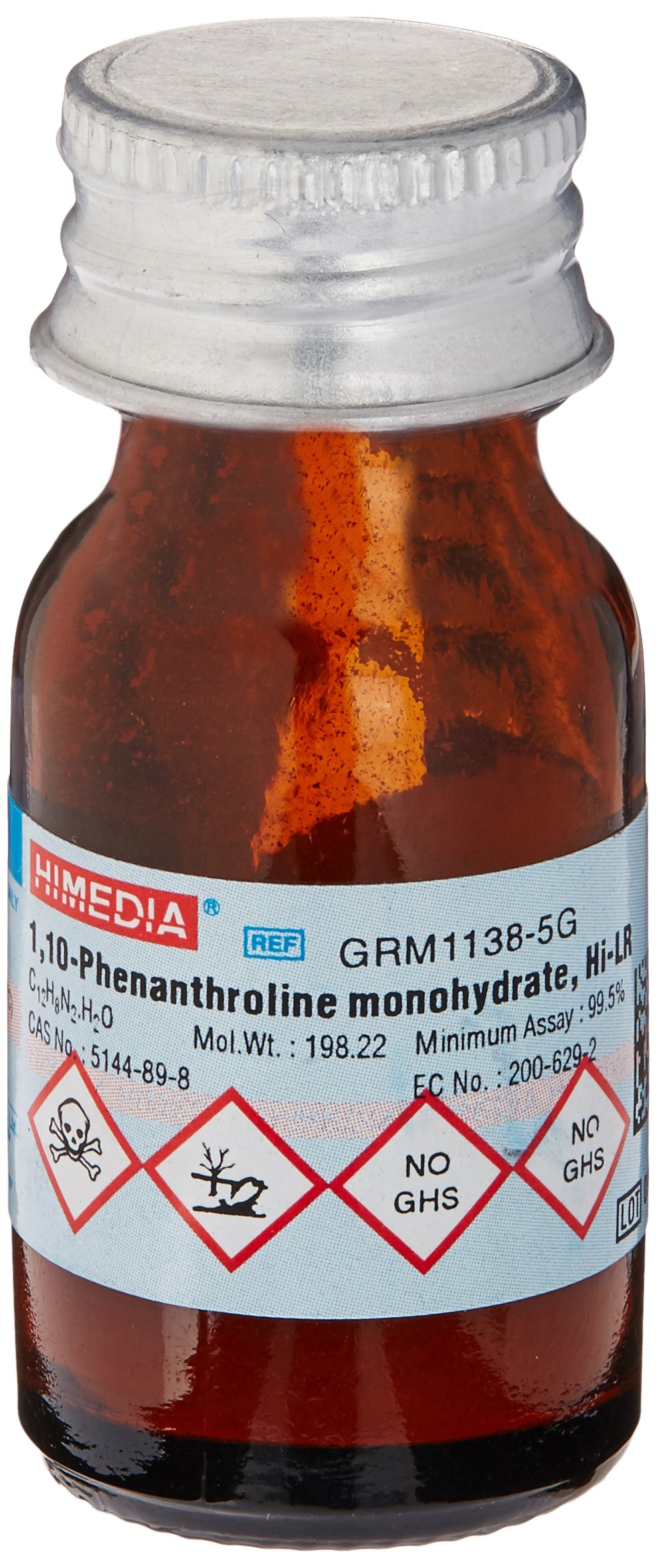 HiMedia GRM1138-5G 1,10-Phenanthroline Monohydrate, Extra Pure, 5 g