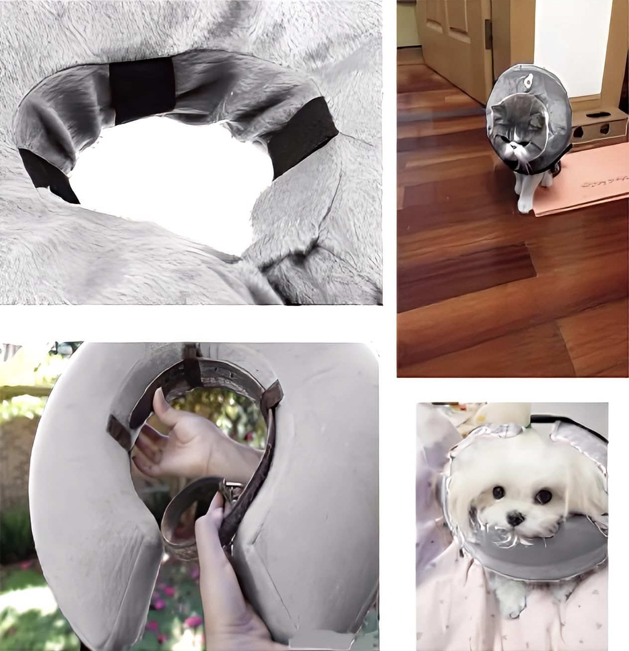 Inflatable Dog Cone Collar Alternative After Surgery - Soft Blow-up Protective Recovery Dog Collar, Pet Recovery Collar & Cone for Medium Dogs to Stop Licking, Protective Dog Neck Collar
