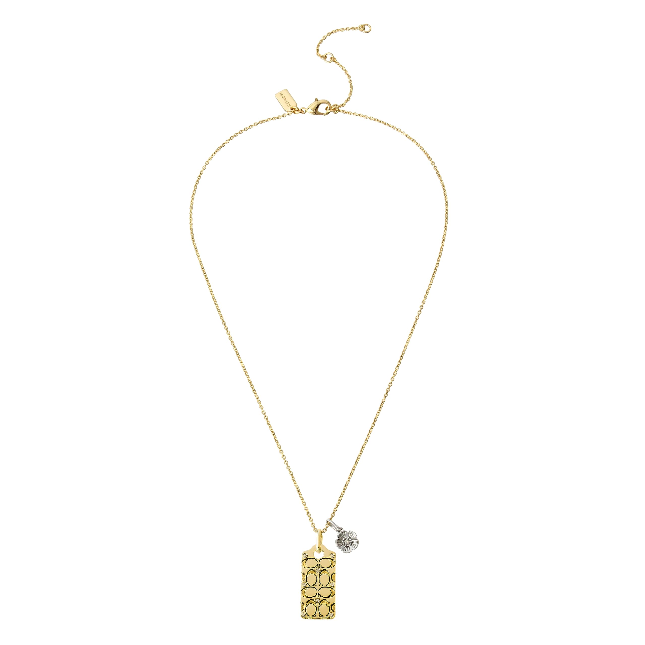 Coach Women's Signature Quilted Pendant Necklace