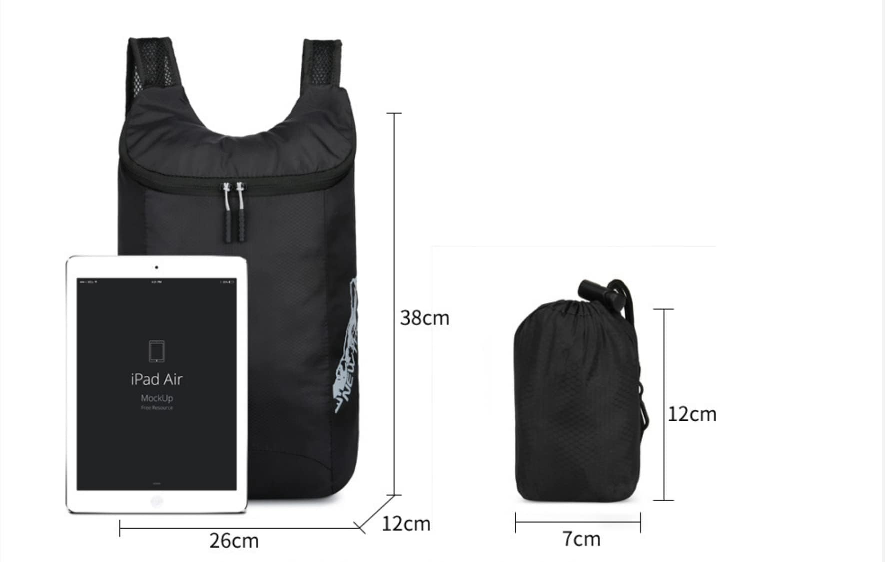 Dladhict 14L Hiking Backpack Lightweight Packable Hiking Daypack Water Resistant Lightweight Foldable Hiking Backpack for Travel Camping Outdoor Small Travel Outdoor Foldable Shoulder Bag (Black)