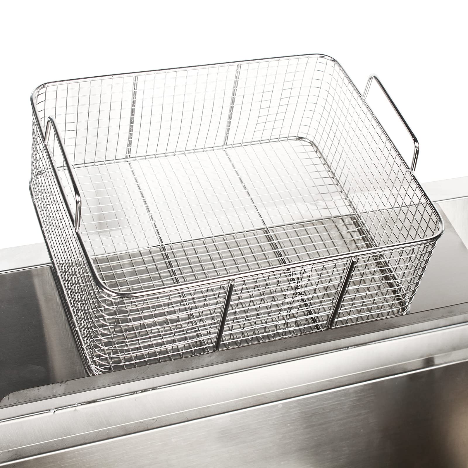 Knwigoe Breading Table Chicken Chop Breading Station Commercial Fried Food Prep Table Stainless Steel Heavy Duty Breader for Milk Tea Coffee Snack Bars (With 2 Basin &2 Basket)