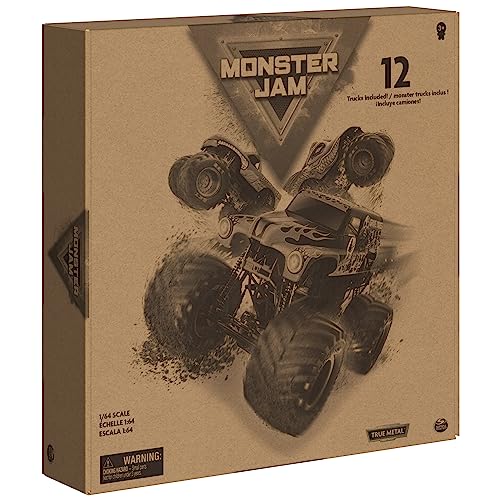 Monster Jam, Official 12-Pack of 1:64 Scale Die-Cast Monster Trucks, Amazon Exclusive