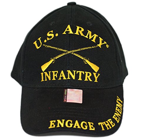 Moon US Army Infantry Crossed Rifles Branch Insignia Embroidered Hat Follow Me Engage Premium Quality Dad Hat For Men Women