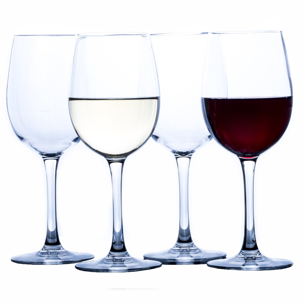 Elegant Plastic Wine Glasses by Savona | Unbreakable Wine Glasses | Ideal for Indoor/Outdoor Use | 100% Tritan Shatterproof Wine Glasses | Set of 4)