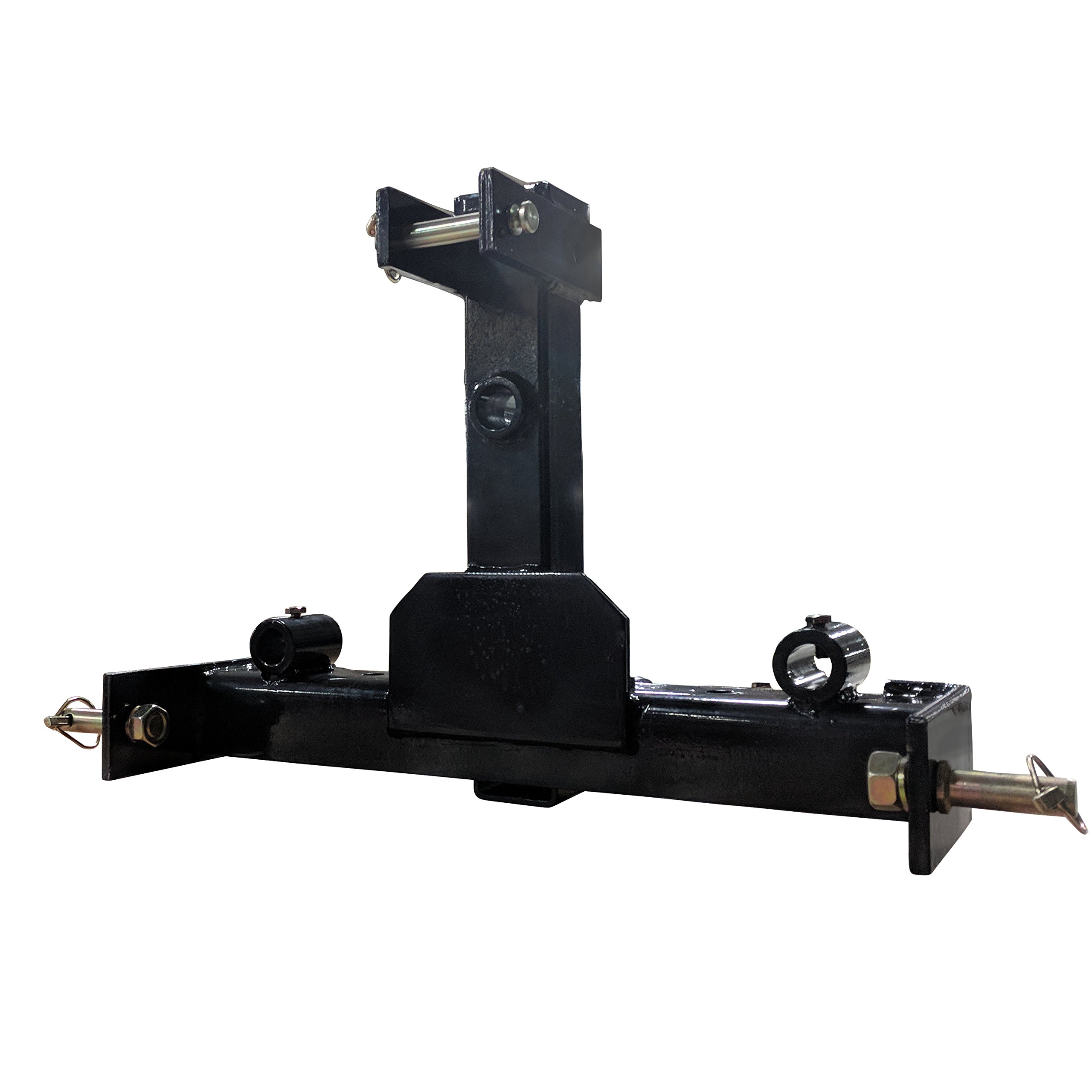 Titan Attachments 3 Point Transformer Tractor Hitch Fits Category 1 Tractors, Titan Quick Hitch Compatible, Optional Hay Bale Spear and Stabilizer Spears, Black Finish, Move Large Round Hay Bales