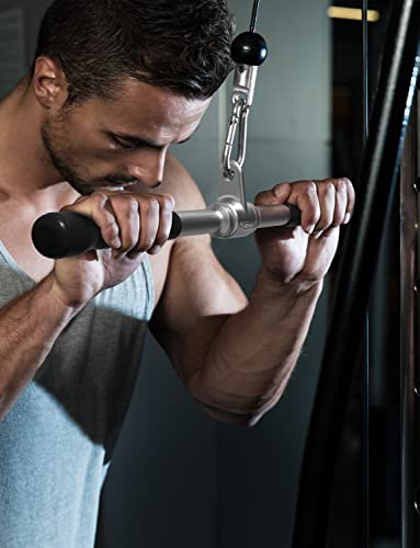 POWER GUIDANCE Triceps Pull Down Attachment, Cable Machine Accessories for Home Gym, Lat Pull Down Attachment Weight Fitness