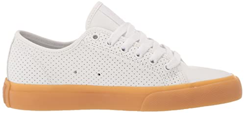DC Women's Manual Skate Shoe, White/Gum, 9.5