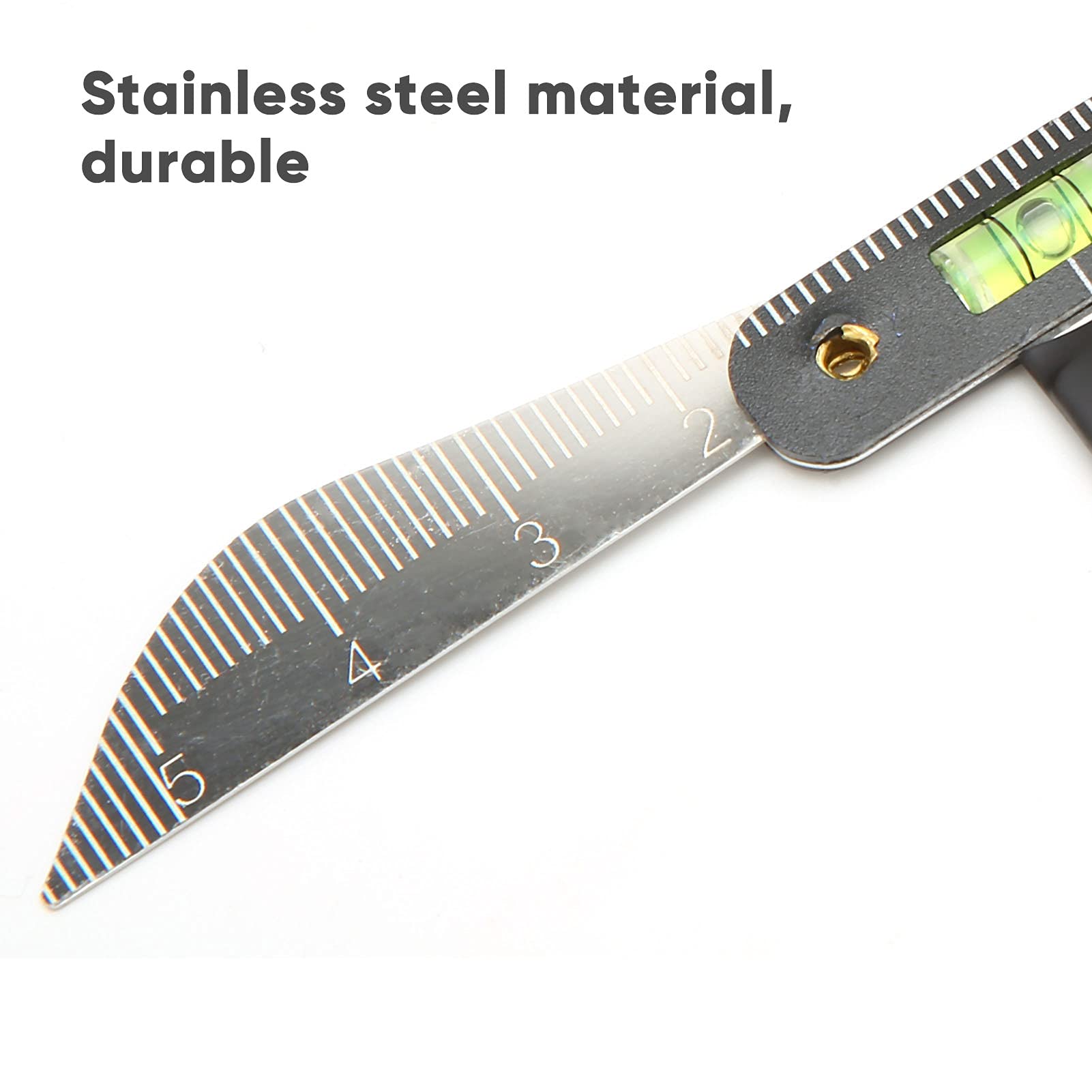 Eyebrow Ruler, Eyebrow Caliper Measuring Tool Eyebrow Shaper Stencil Stainless Steel Semi‑Permanent Eyebrow Makeup Template Ruler Tens Machine(Ⅳ (level balance ruler))