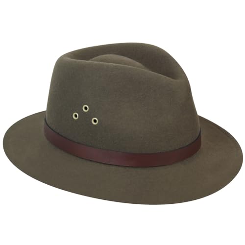 Country Gentleman Dickens GentleFelt Fedora Khaki, Large